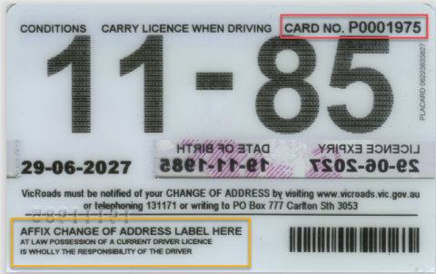 Driver licence: Finding your licence and card number